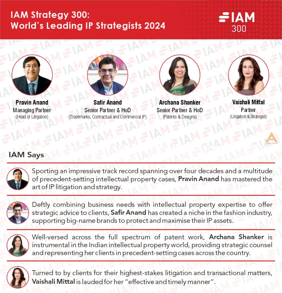 IAM Strategy 300 - World’s Leading IP Strategists 2024 | Anand & Anand